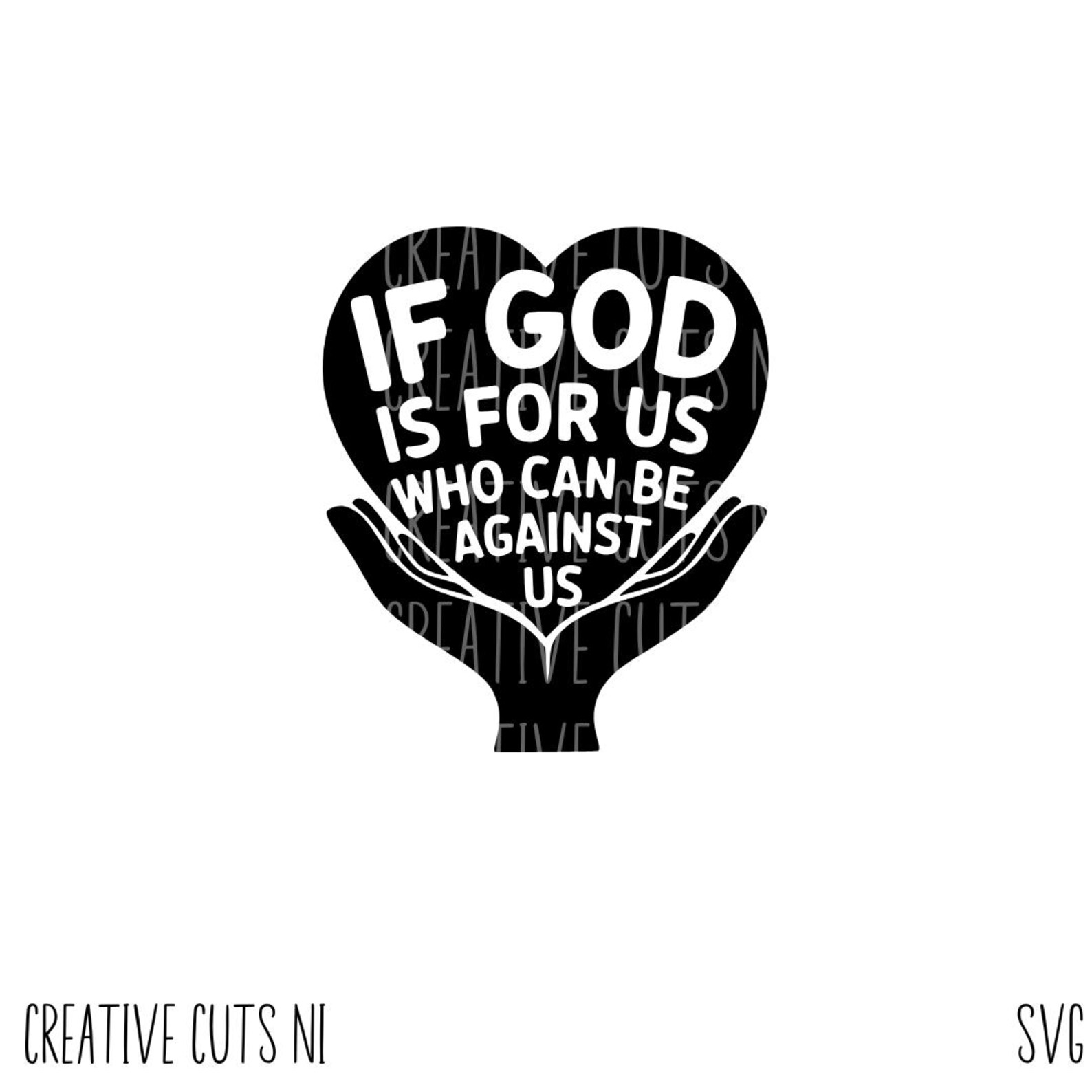 If God is for Us Who Can Be Against Me Svg File Digital Download Cross ...