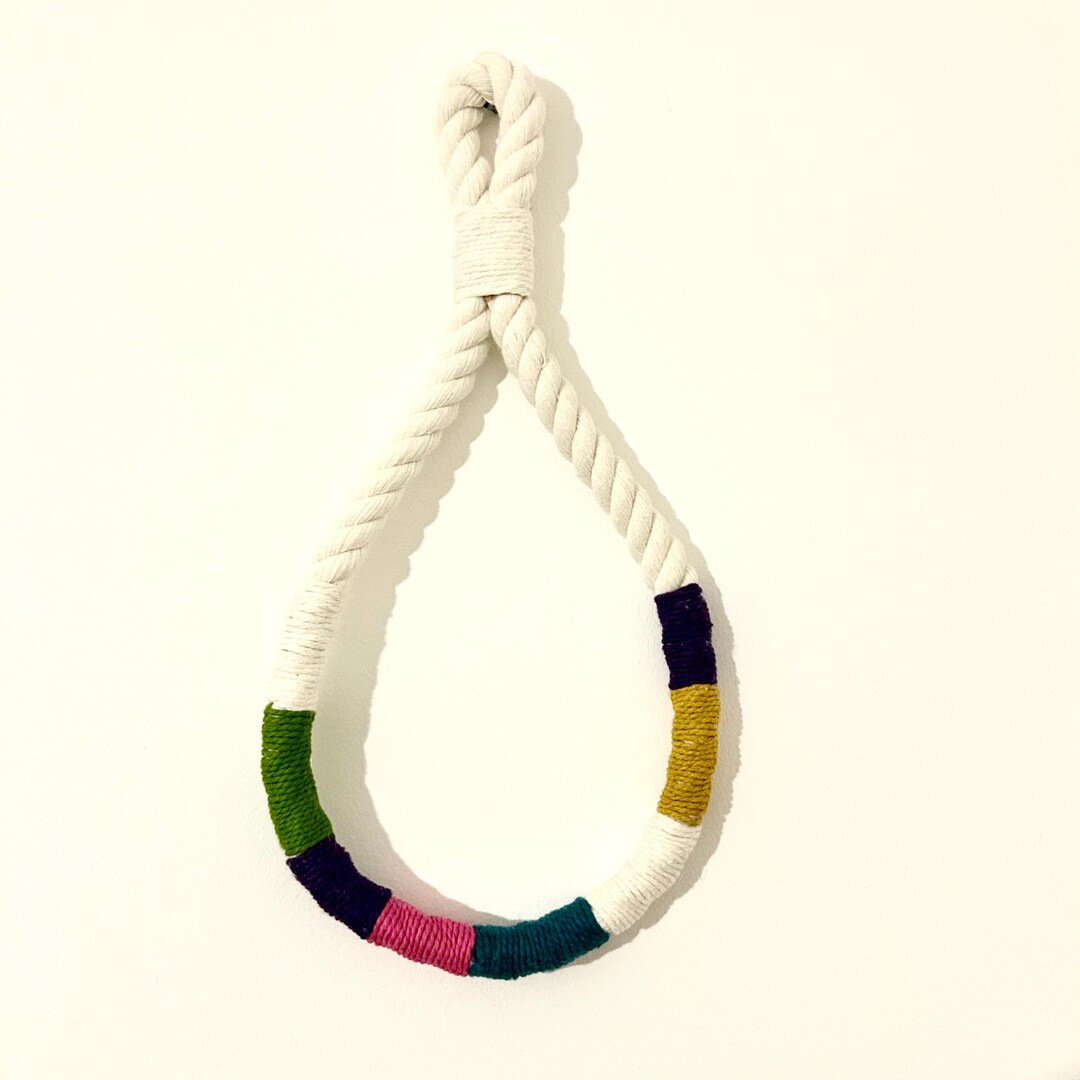 Rope Knot Decor, Hooped Rope Knot Art, Nautical Rope Art, Macramé Knots ...