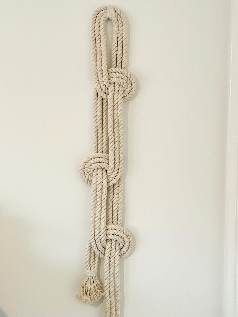 Rope Knot Art, Rope Knot Decor, Nautical Rope Art, Rope Lover Gift ...