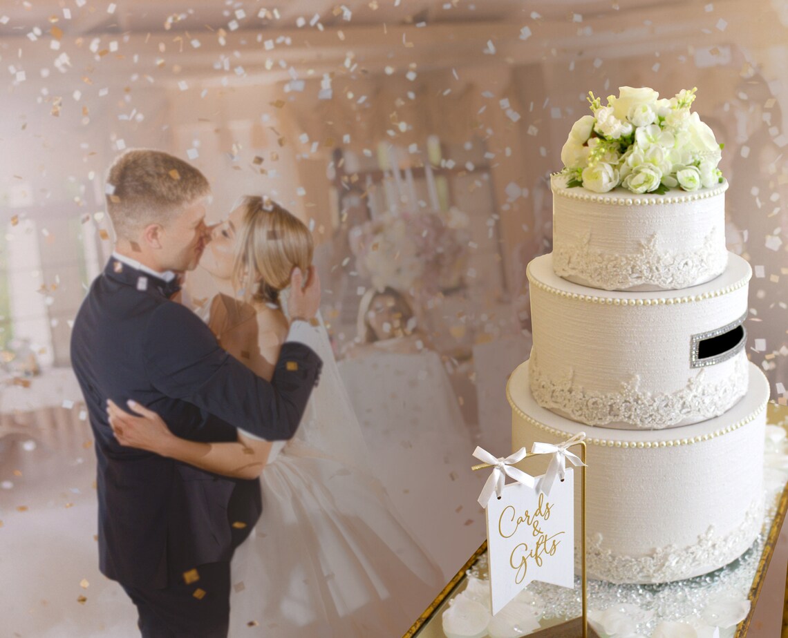 Traditional 3 Tier Gift Card Wedding Cake Box - Etsy