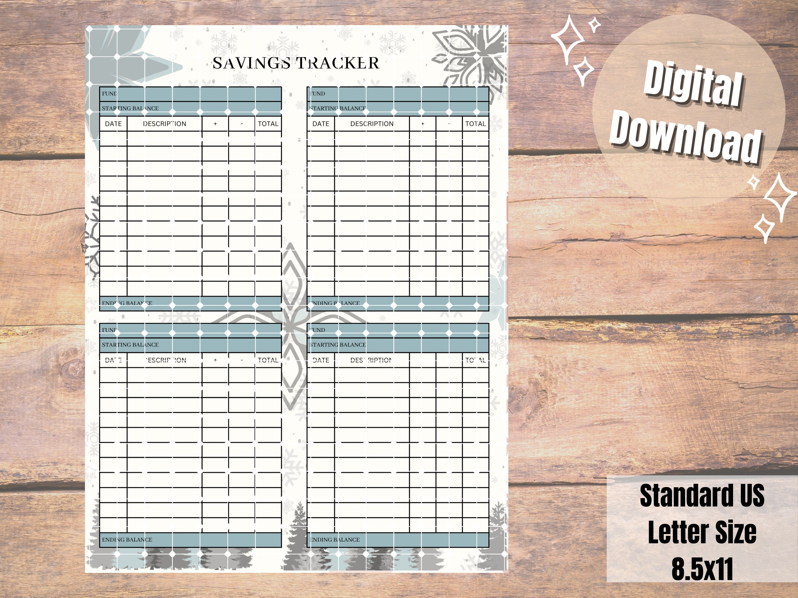 Budget Worksheet | Winter Trees | Paycheck Worksheet | Budget Planner ...