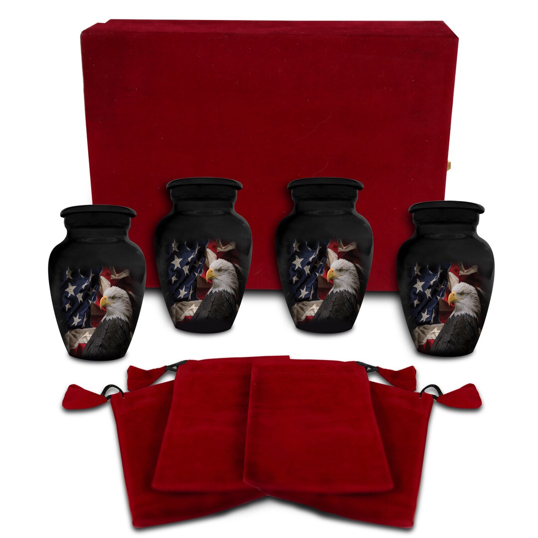 Patriotic Eagle Cremation Keepsake Box for Human Ashes - Cremation Urn ...