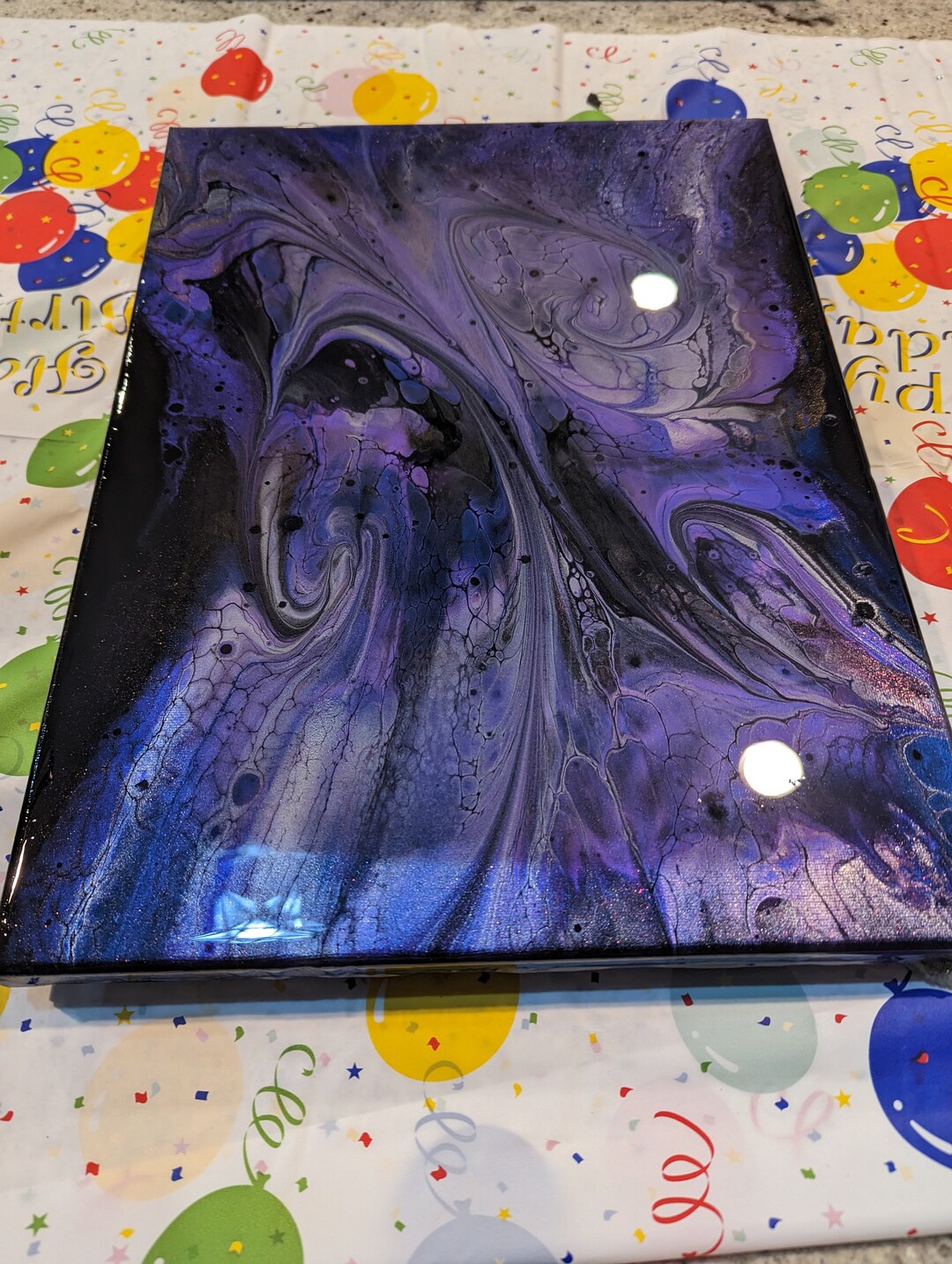 12x16 Void Walk Abstract Painting, Acrylic Painting, Fluid Art, Acrylic ...