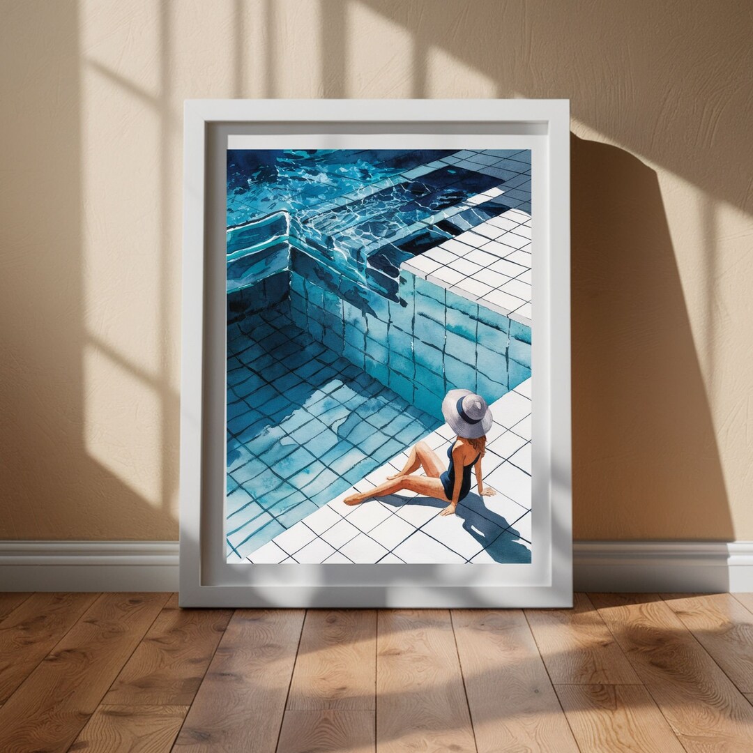 Relax Pool Print Art, Summer Wall Art, Pool Art, Digital Download ...