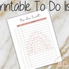 To Do List Boho Rainbow Daily to Do List Letter A4 A5 Half Letter ...