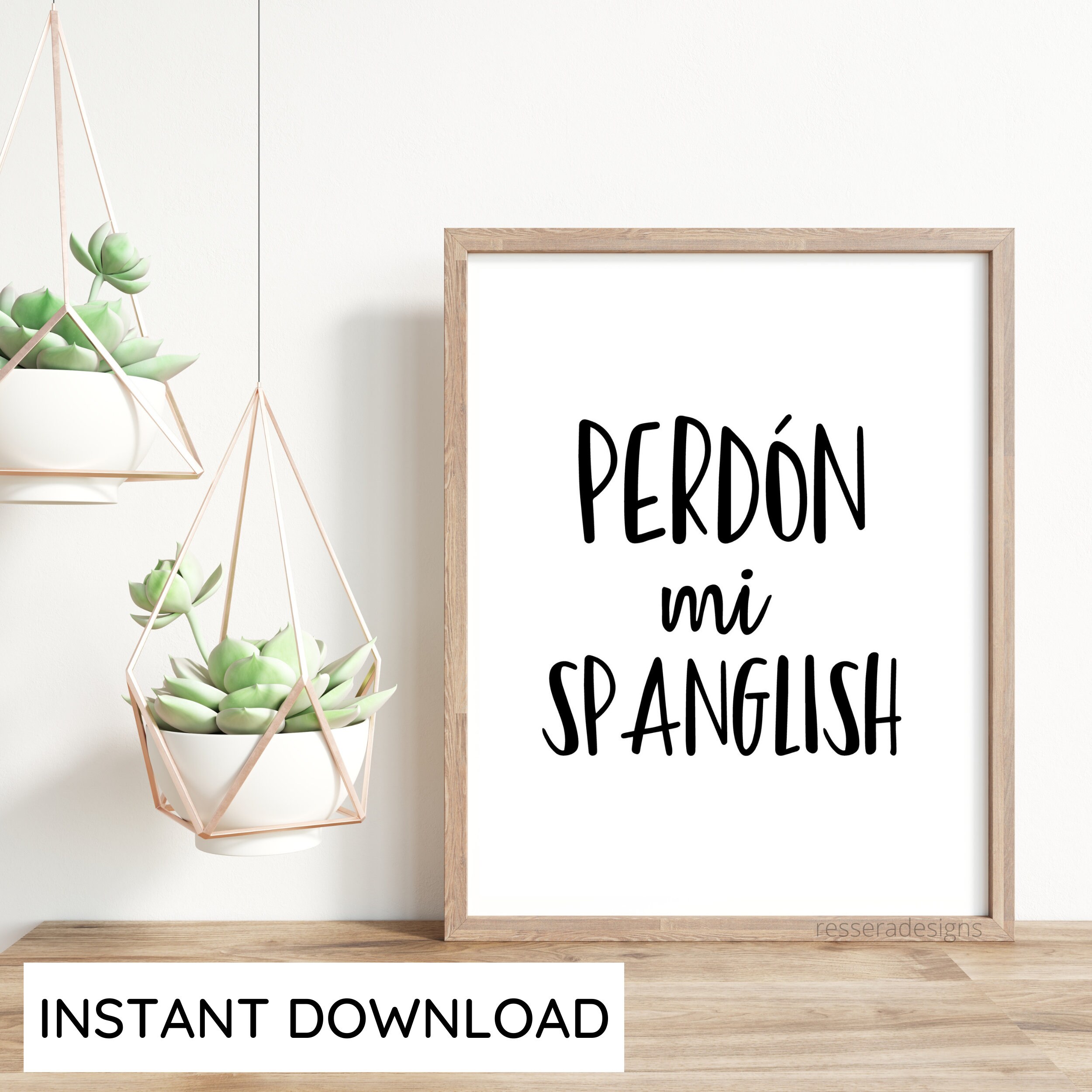 Perdon Mi Spanglish Printable 8x10 | INSTANT Digital Download | Spanish ...