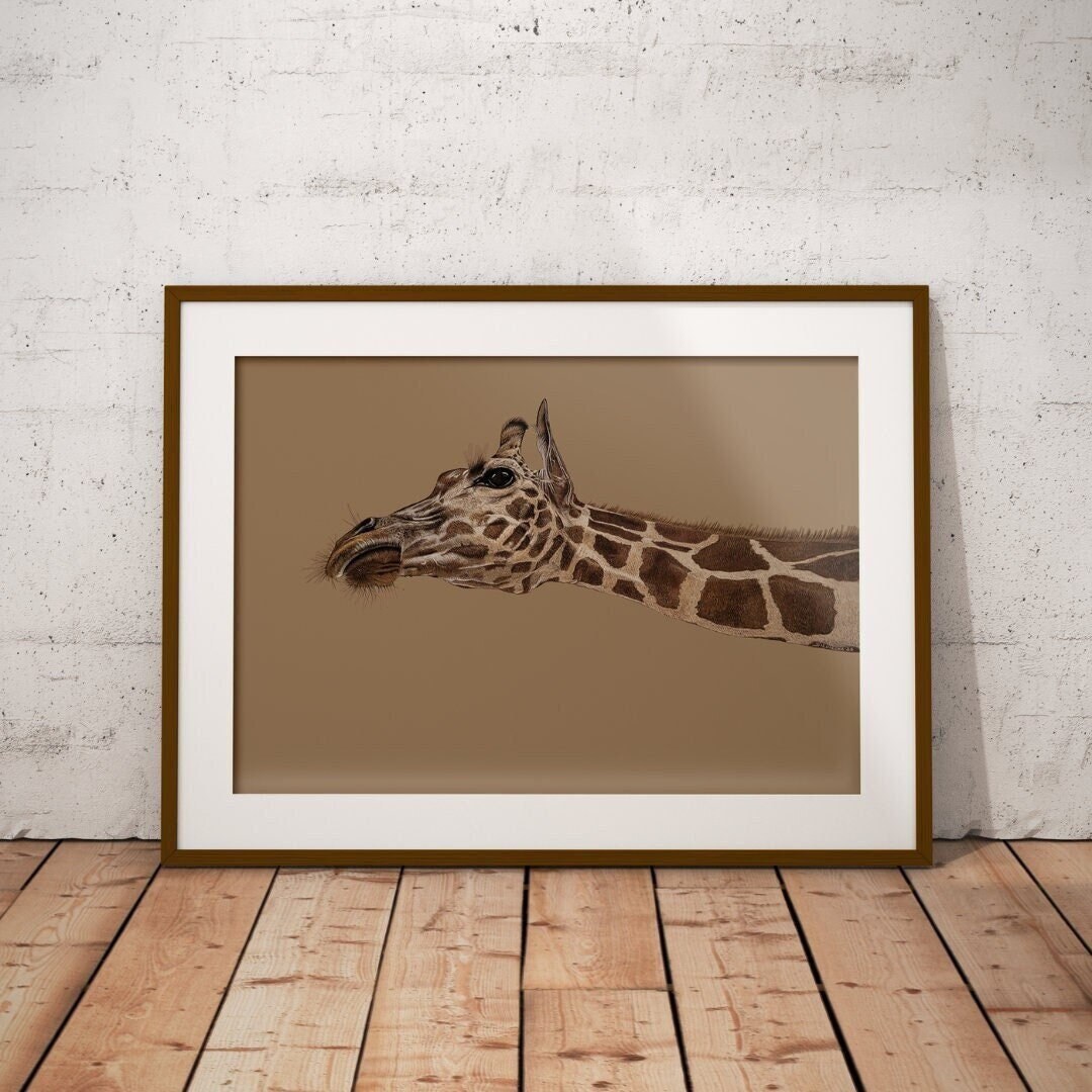 Limited Edition Fine Art Prints - Giraffe Colored Pencil Drawing Dry ...