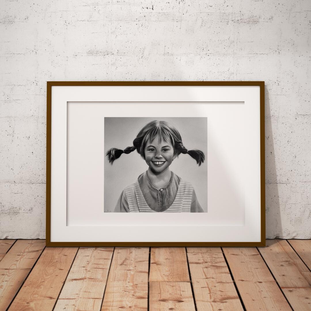 Limited Edition Print Pippi Drawing Illustration, Realistic, Postcard ...