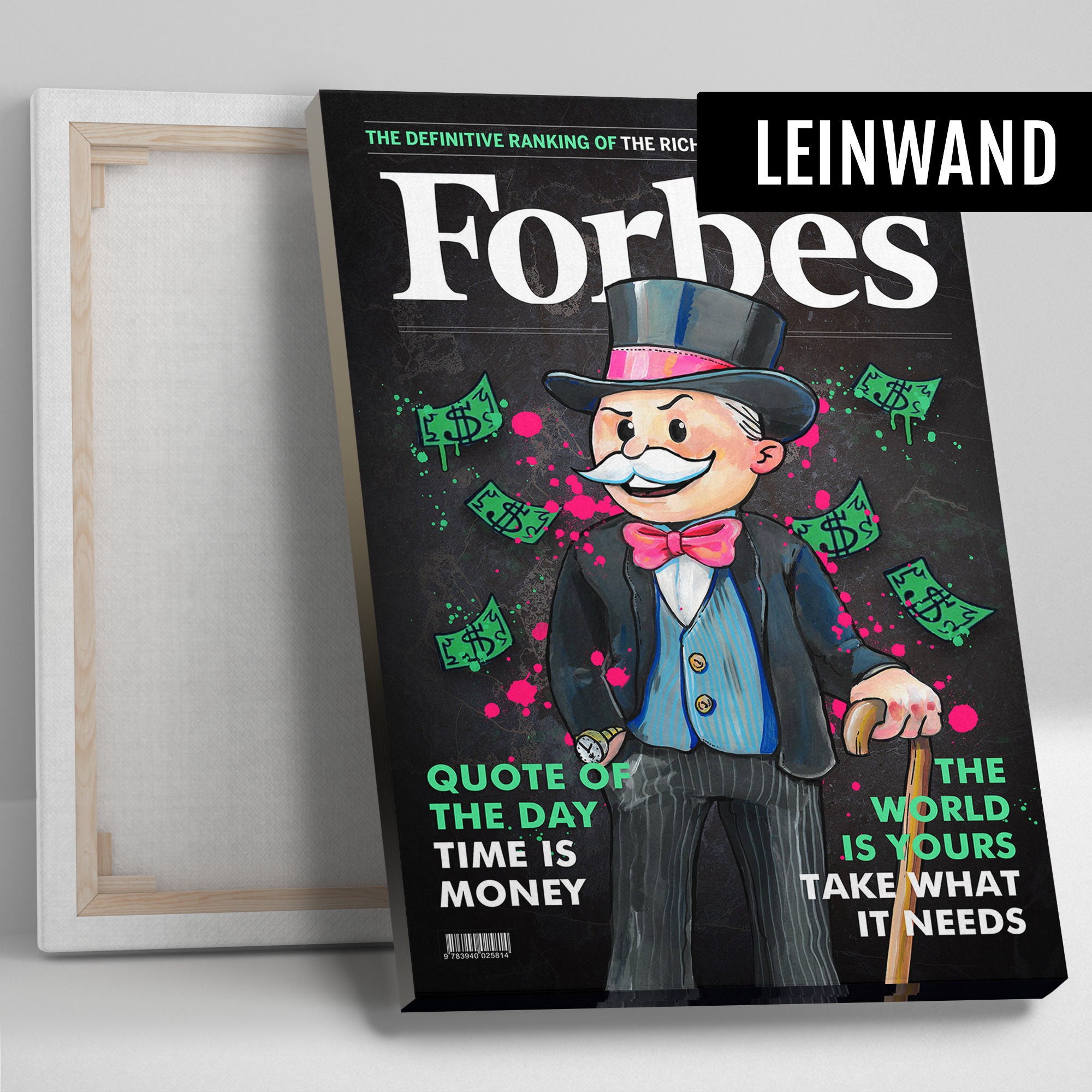 Monopoly Man Forbes Magazine Pop Art Mural Inspirational - Etsy