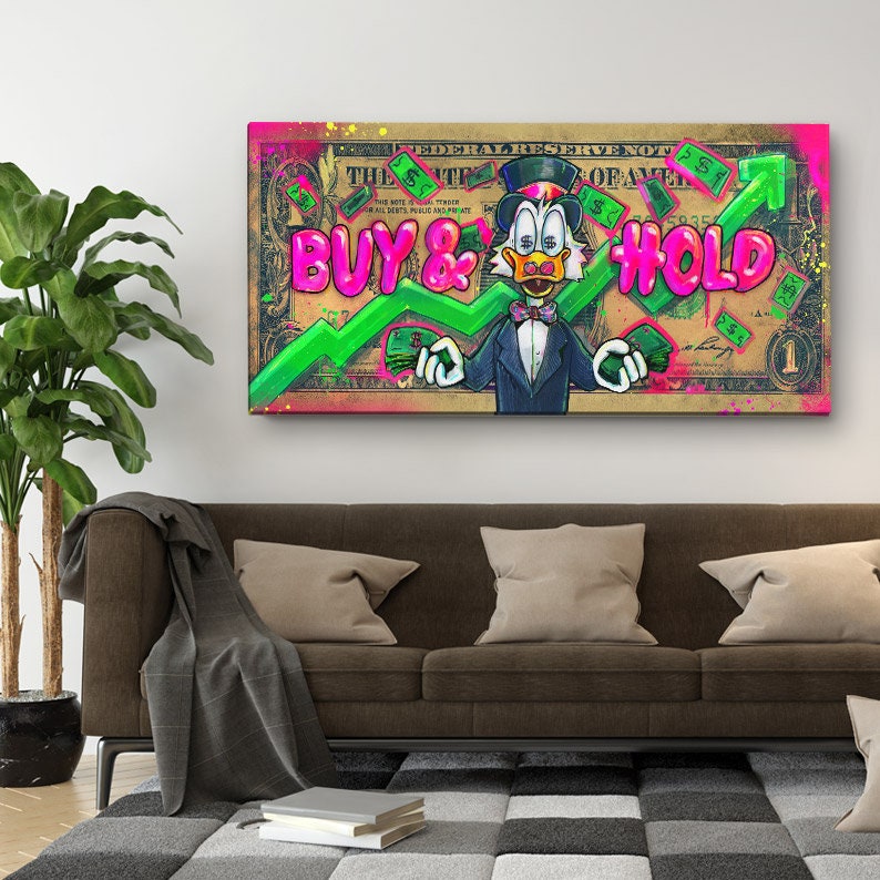 Shares Canvas Print Scrooge Mcduck buy & Hold - Etsy