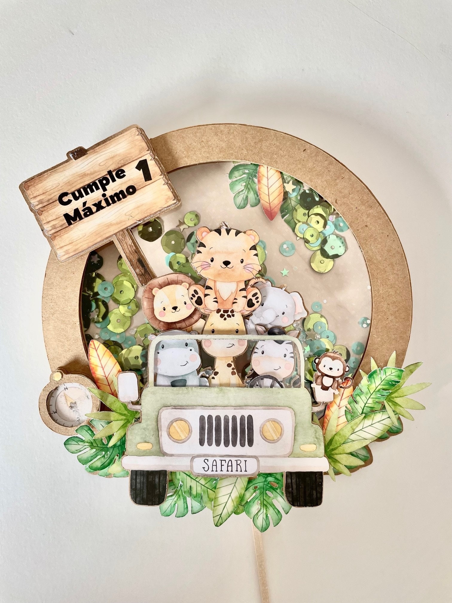 Safari Cake Topper, Safari Party Decorations, Personalized Safari Cake ...
