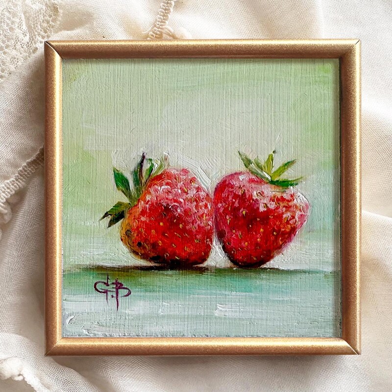 Strawberry Artwork - Etsy
