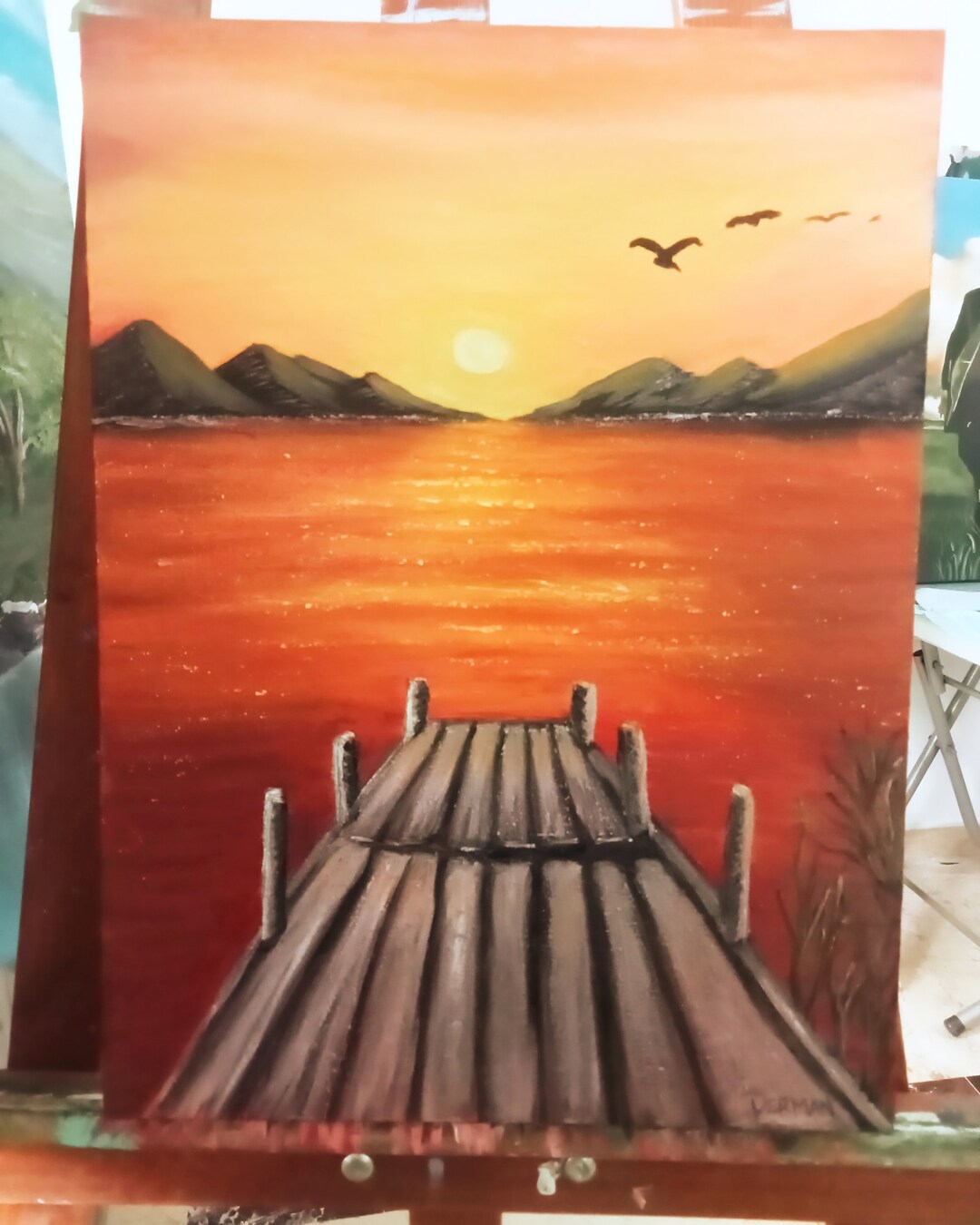 Küçük Boy Yağlıboya Tablo - Etsy