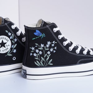 Dragonfly Embroidered Converse Chuck Taylor 1970S: Custom Floral ...