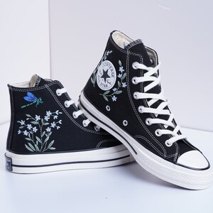 Dragonfly Embroidered Converse Chuck Taylor 1970S: Custom Floral ...