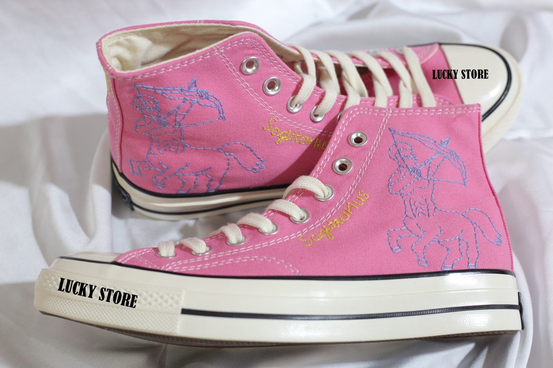 Embroidered Converse Shoes With 12 Zodiac Signs, Custom Astrology ...