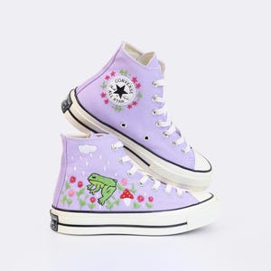 Embroidered Converse, Frog, Flower, and Mushroom Embroidered Sneakers ...