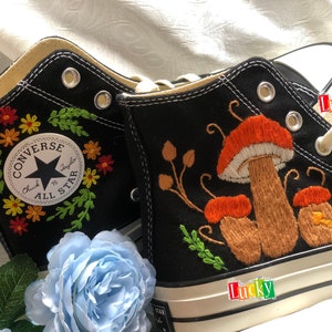 Embroidery Converse Frog and Mushroom Embroidery Wedding Gifts ...