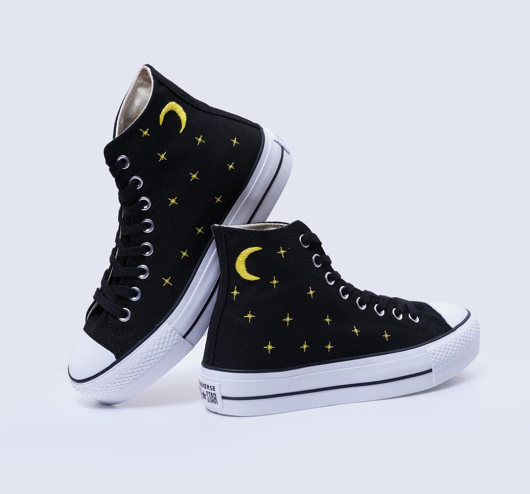 Custom Embroidered Moon Converse Chuck Taylor 1970s Sneakers - Etsy