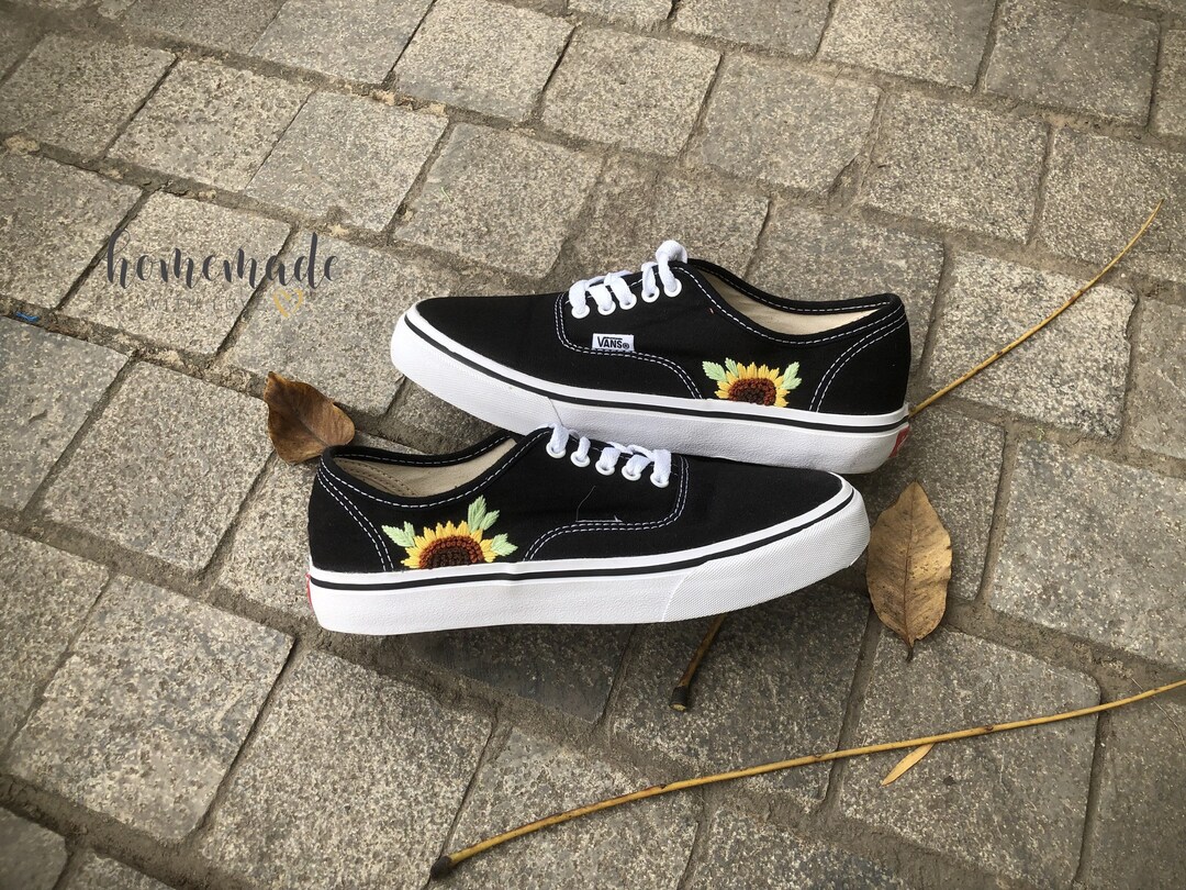 Custom Embroidery VANS Embroidery Mushroom Shoes Flower Converse ...