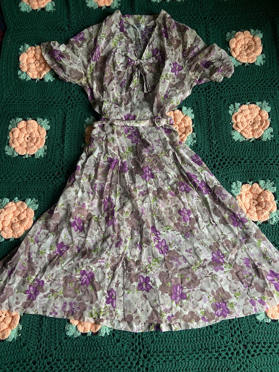 Vintage late 50s early 60s floral summer dress - Gem