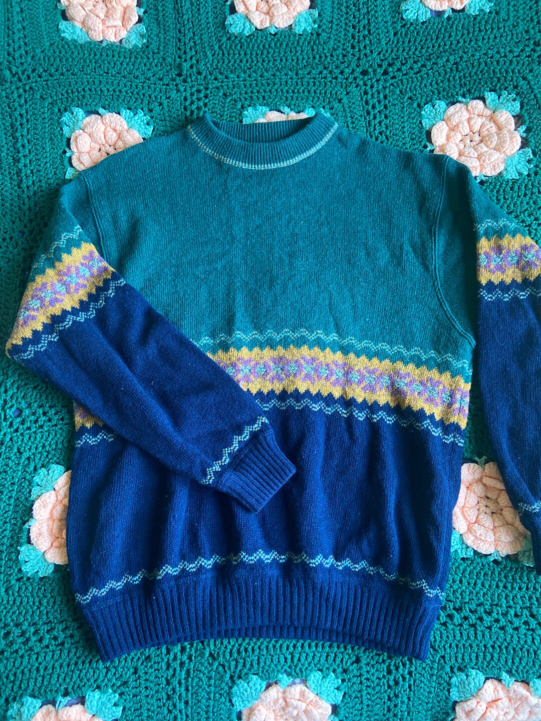 Sisley Made in Italy Knit Wool Sweater - Etsy