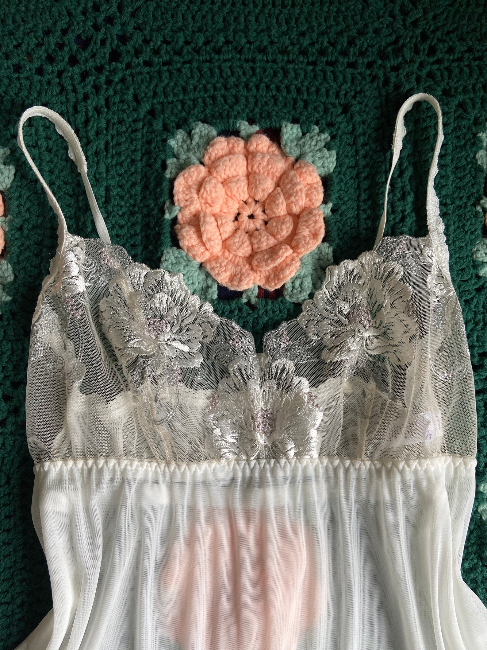 Vintage White Sheer Lace Coquette Dainty Nightgown Size Large - Etsy