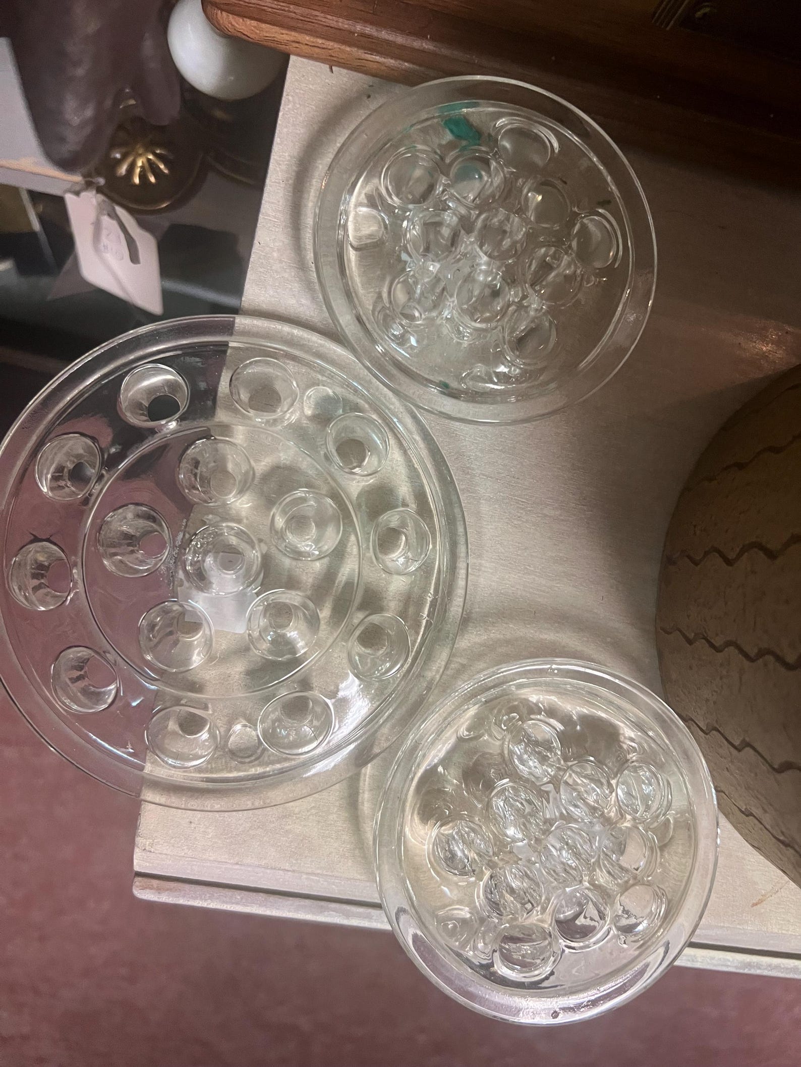 3 Glass Flower Frogs for Vases - Etsy