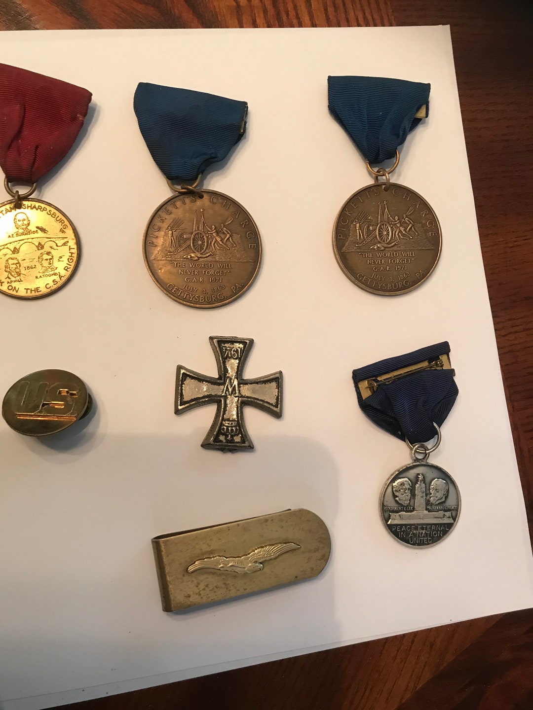 Vintage Medals and Money Clip - Etsy