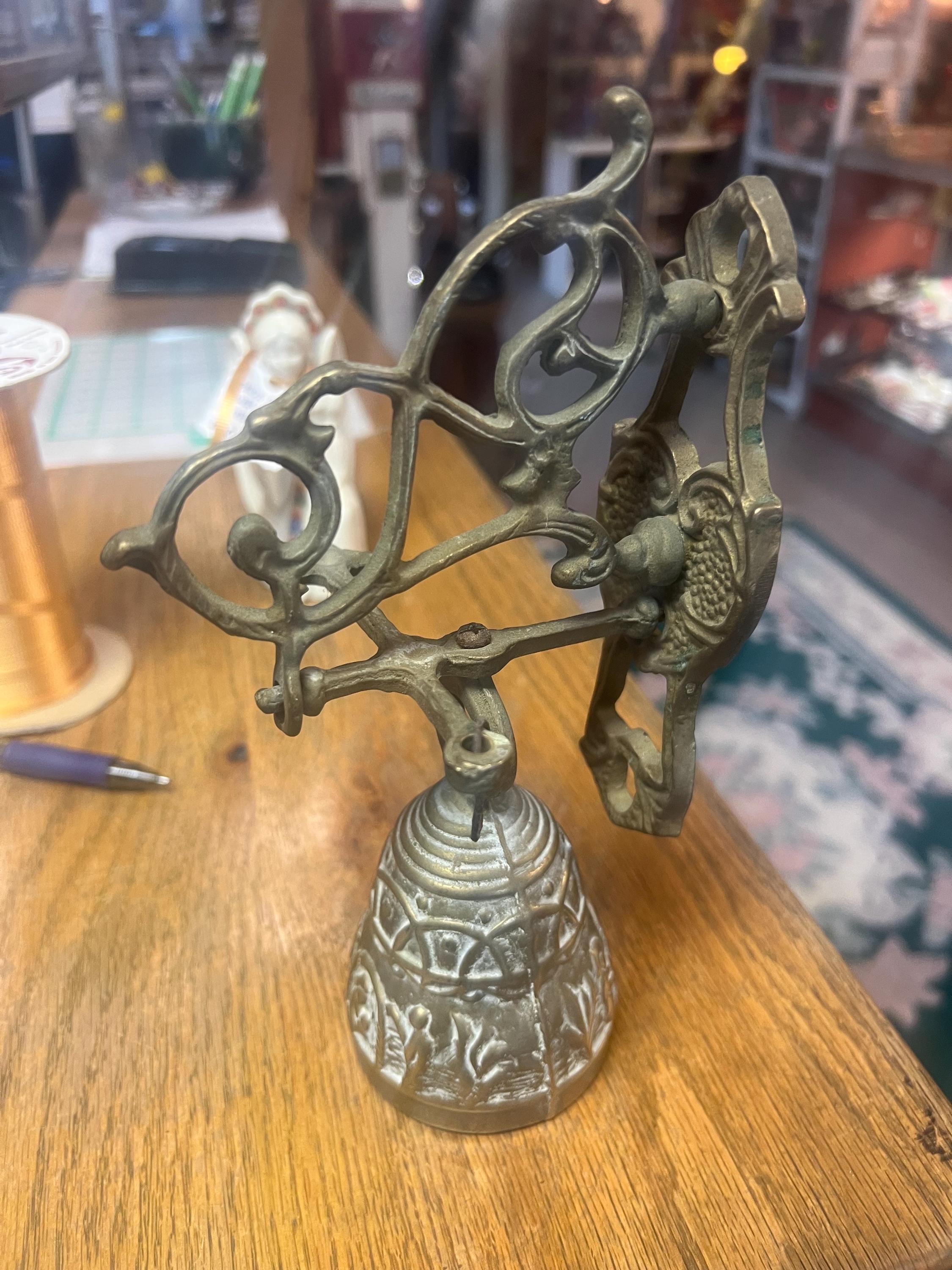 Wall Mount Brass Ornate Bell - Etsy