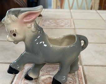 1940s Pottery Donkey With Cart Planter - Etsy