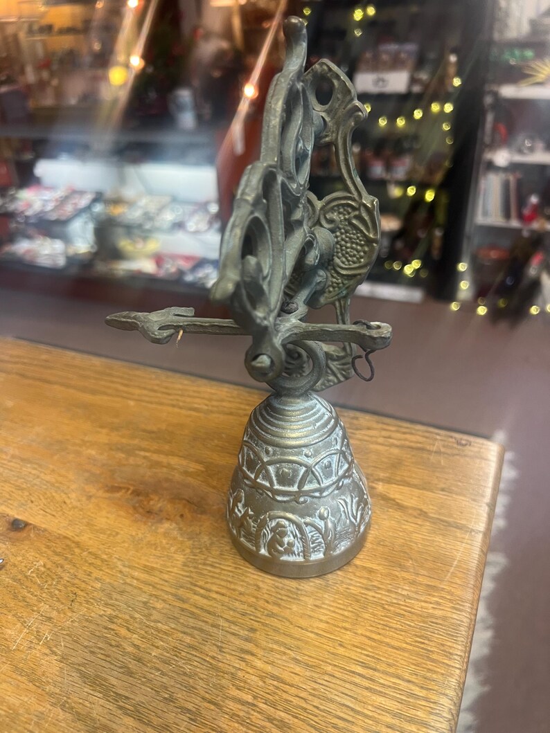 Wall Mount Brass Ornate Bell - Etsy