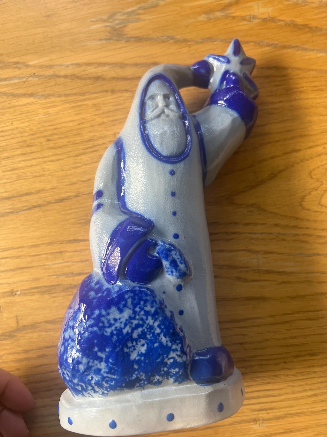 Vintage 1991 Eldreth Salt Glazed Pottery Santa - Etsy