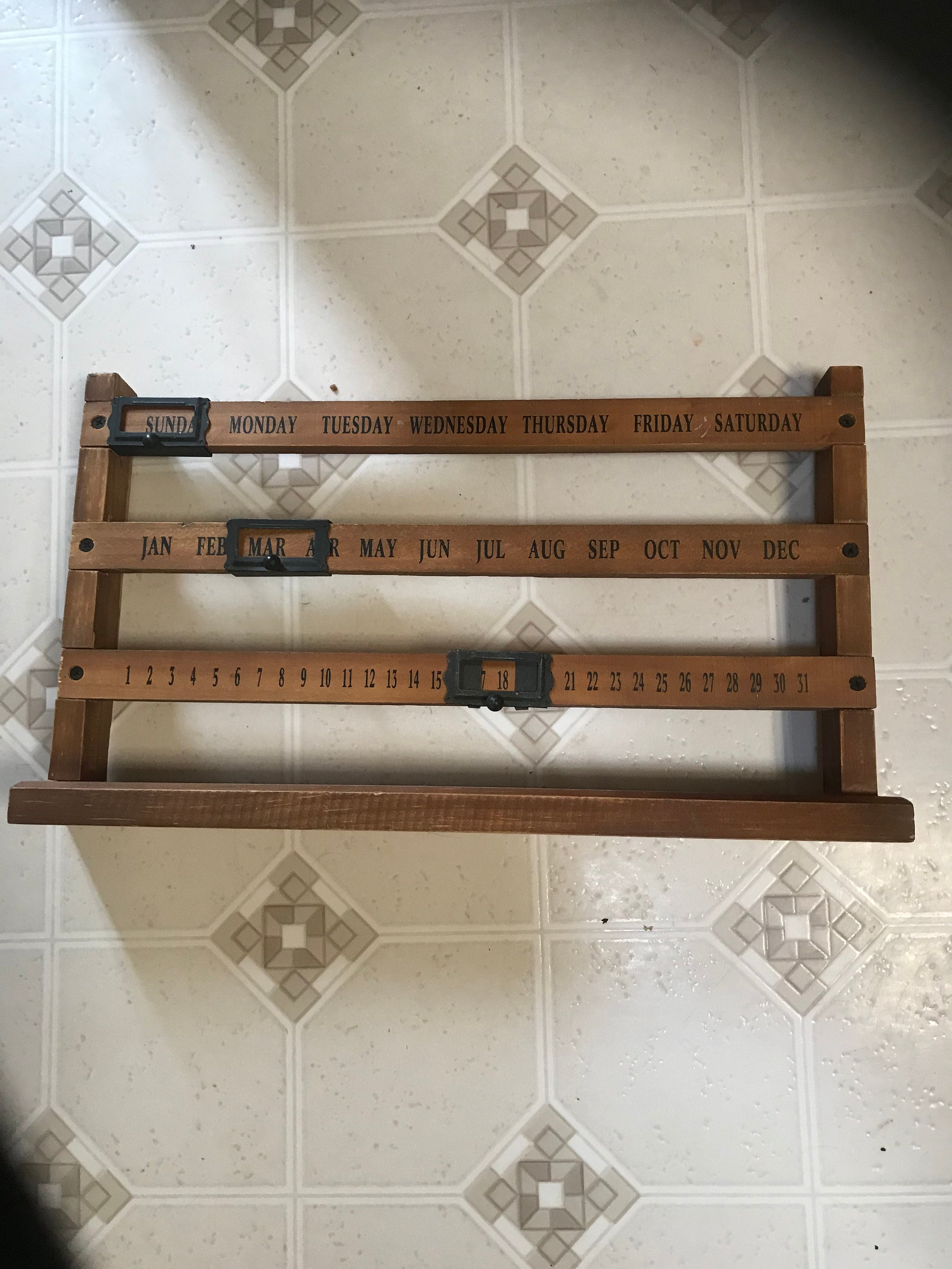 Sliding Perpetual Desk Calender - Etsy