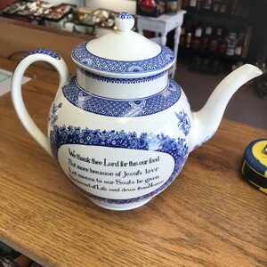 Vintage Blue Calico Replicas Prayer Teapot - Etsy