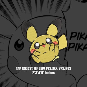 Anime Inspired Chibi Digital File Embroidery Design for Hats Caps ...