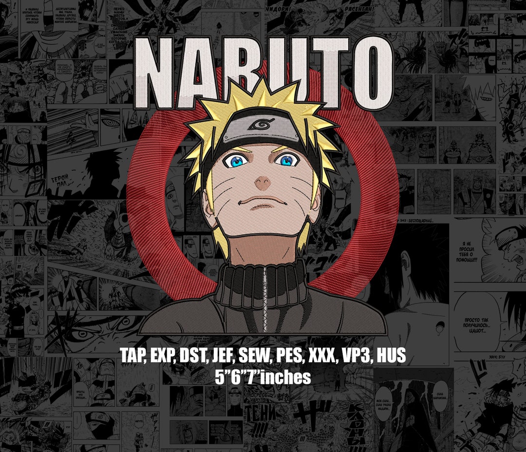 Naruto Uzumaki Anime Digital Embroidery Design - Etsy