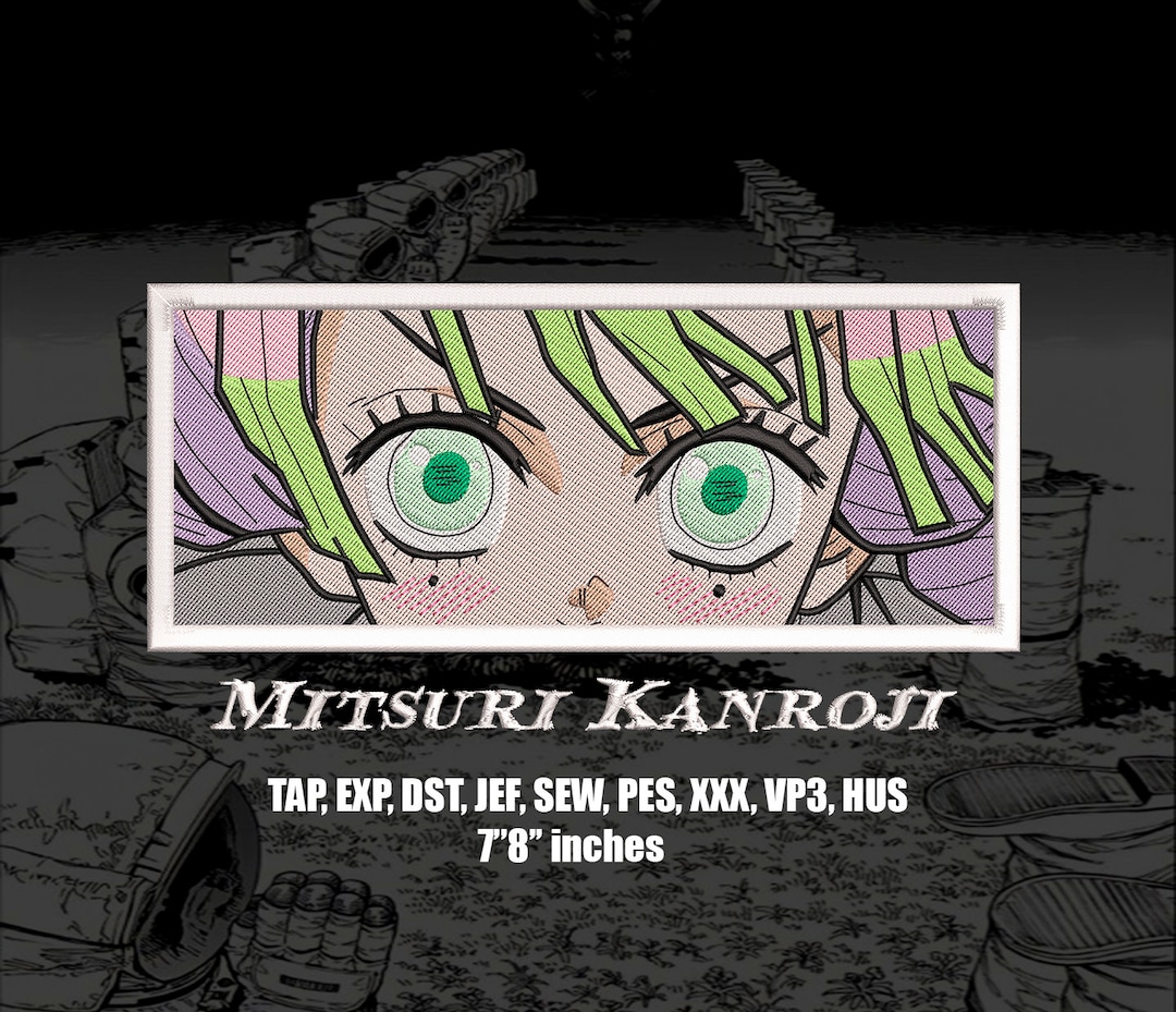 Mitsuri Kanroji Eyes Anime Digital Embroidery Design - Etsy