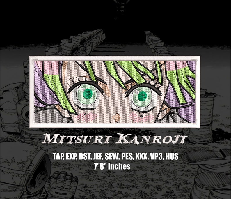 Mitsuri Kanroji Eyes Anime Digital Embroidery Design - Etsy Australia
