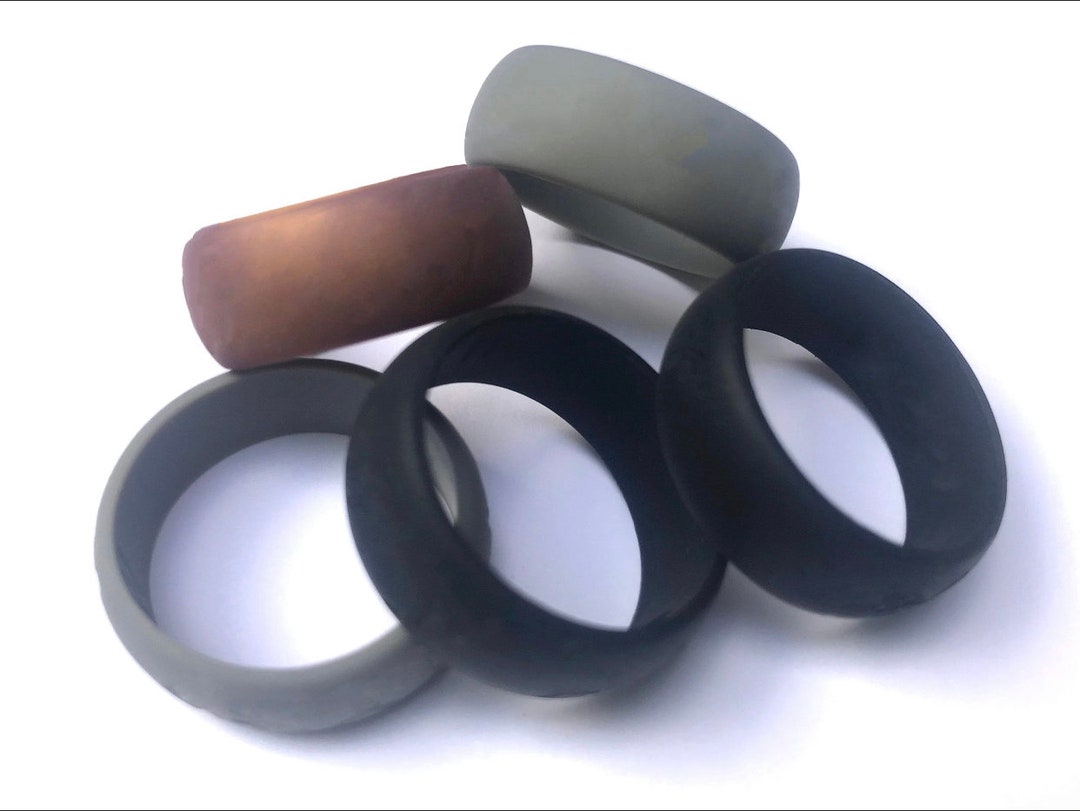 Plus Size Unisex Silicone Wedding Ring Flexible Hypoallergenic ...