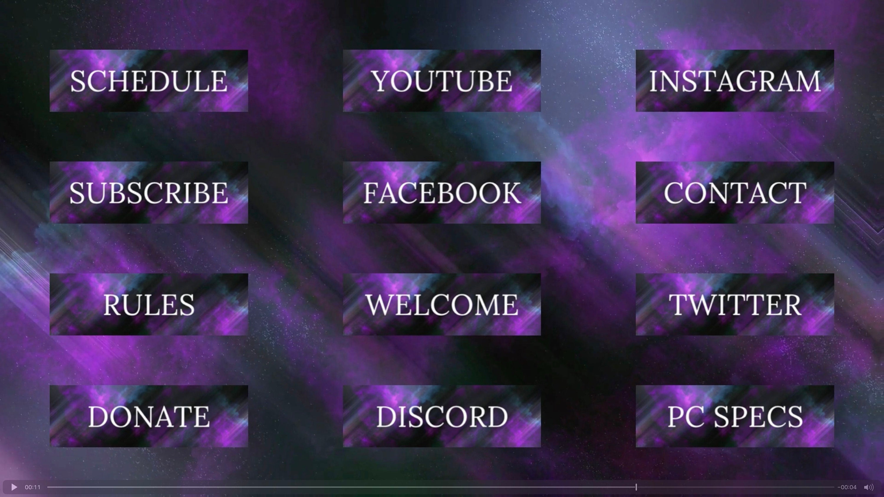 The Purple Galaxy Twitch Bundle Purple Animated Twitch Streaming ...