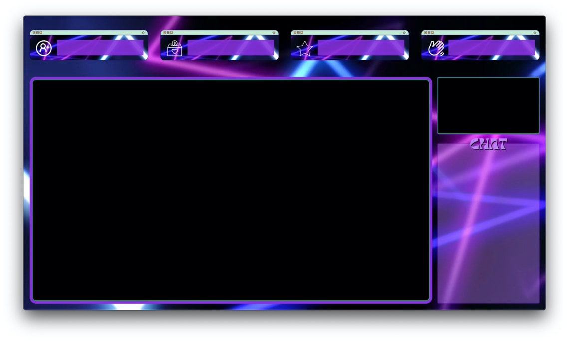 Animated Laser Just Chatting Twitch Overlay With Chat Box and Webcam ...