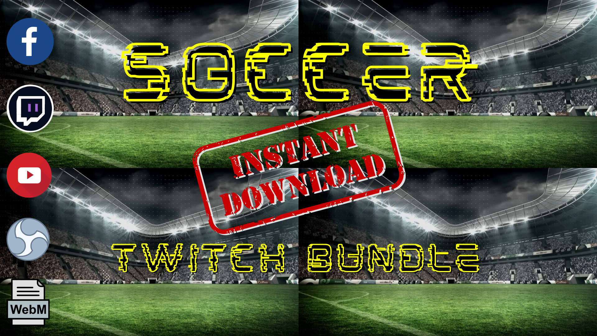 Animated Soccer | Football Twitch Gaming Screens | Be Right Back ...
