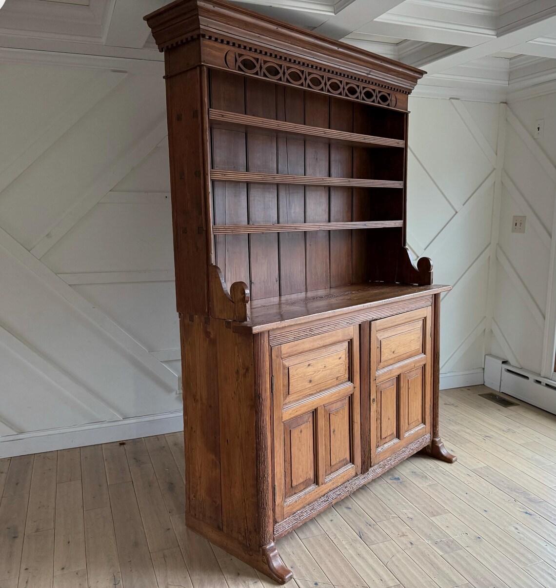 19th Century Country English Pine Welsh Cupboard, Antique Pine Hutch ...