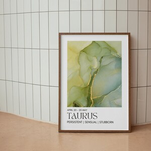 TAURUS Print Poster, Taurus Wall Art Print, Taurus Gift, Taurus Zodiac ...
