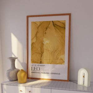 LEO Print Poster, Leo Wall Art Print, Leo Gift, Leo Zodiac Decor Art ...