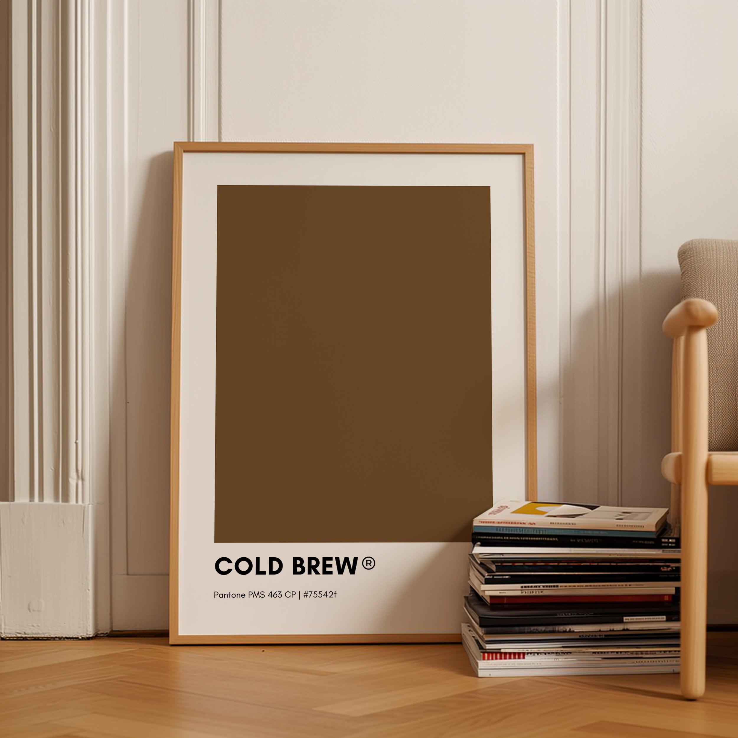 Cold Brew Pantone, COFFEE Pantone Print Poster, BROWN Pantone Wall Art ...