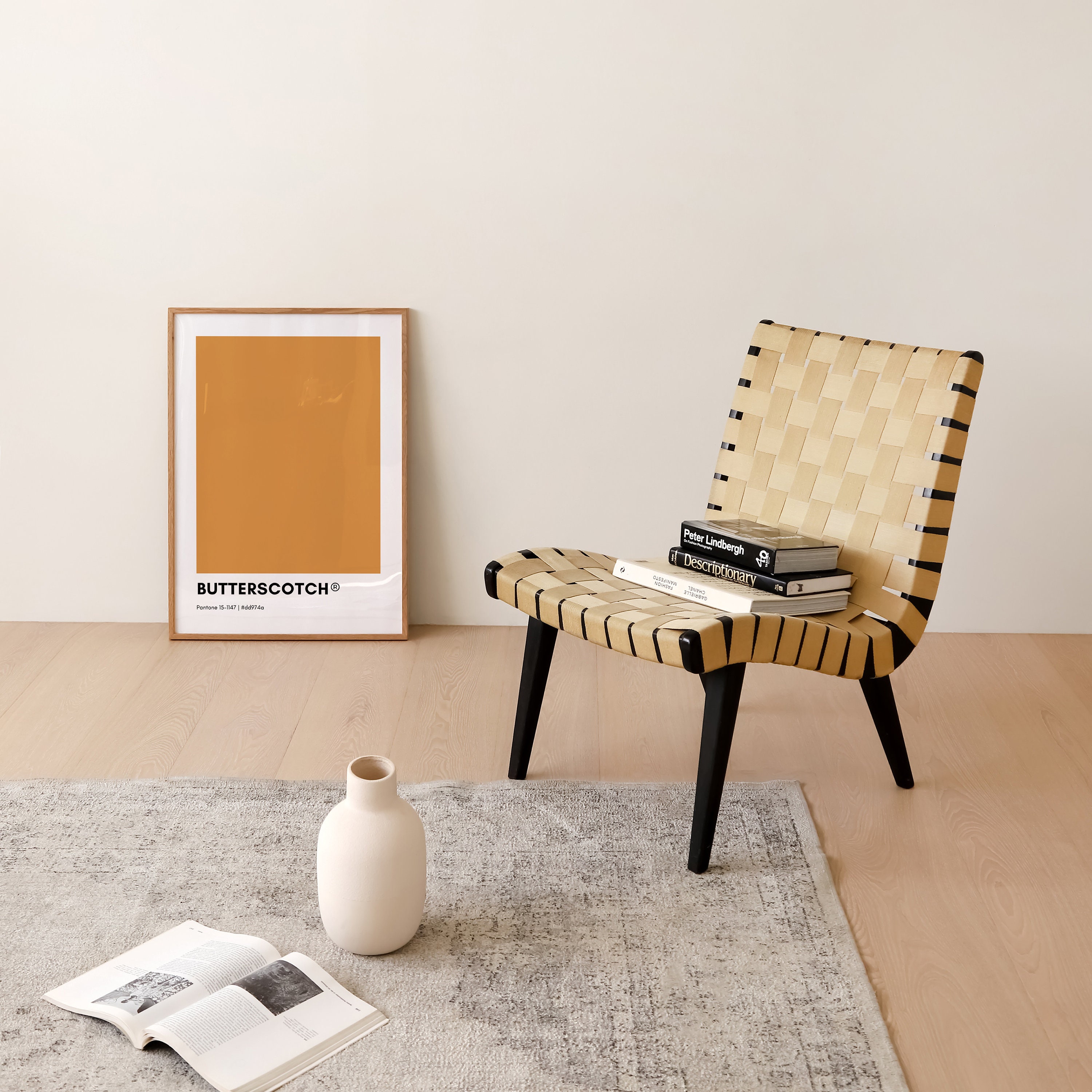 Butterscotch Pantone, ORANGE Pantone Print Poster, Orange Pantone Wall ...