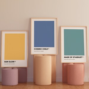 Cosmic Child Pantone, BLUE Pantone Print Poster, Pantone Wall Art ...