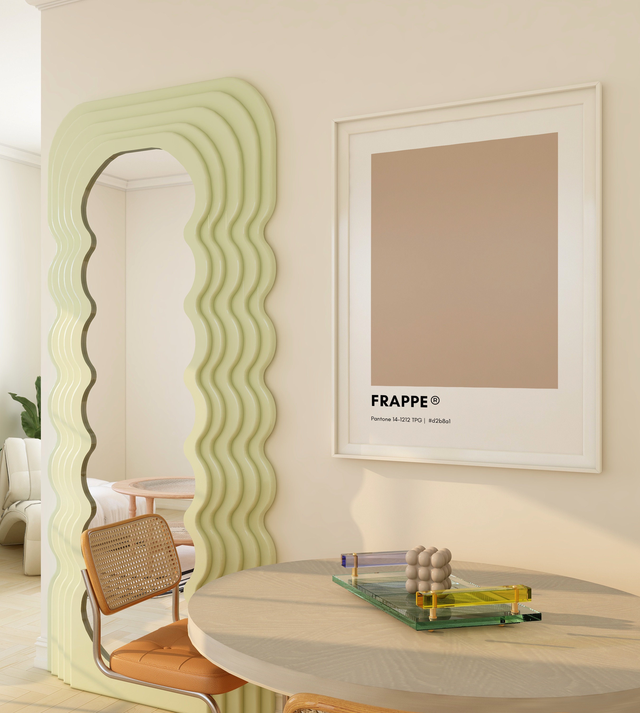 Frappe Pantone, COFFEE Pantone Print Poster, Nude Pantone Wall Art ...